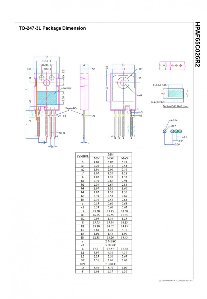 HPAF65C026R2 technical document page 7