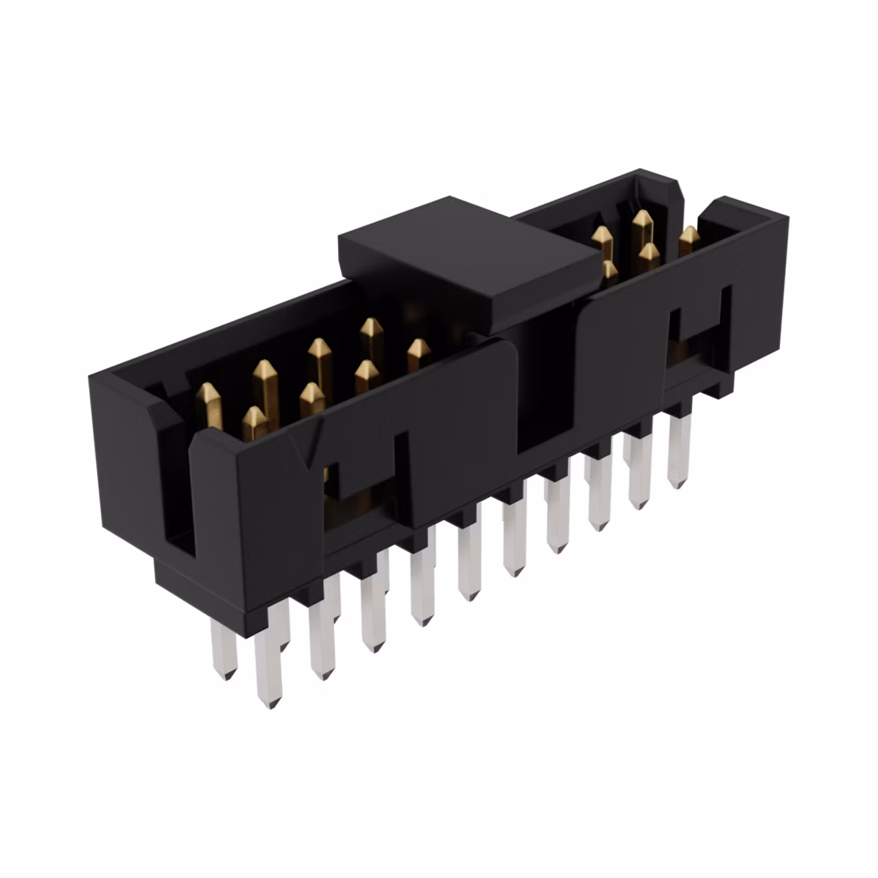 2.00mm Pitch, Milli-Grid PCB Header, Dual Row, Vertical, Through Hole, Shrouded, 8 Circuits, 0.38µm Gold (Au) Plating, 3.50mm Tail Length, Dual Side Slots, Center Friction Lock, with Peg, Tube