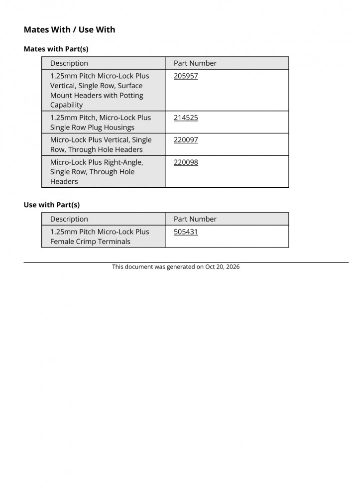 Product document image 3 for MOLEX 2045321100