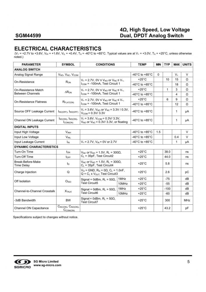 SGM44599 datasheet page 5