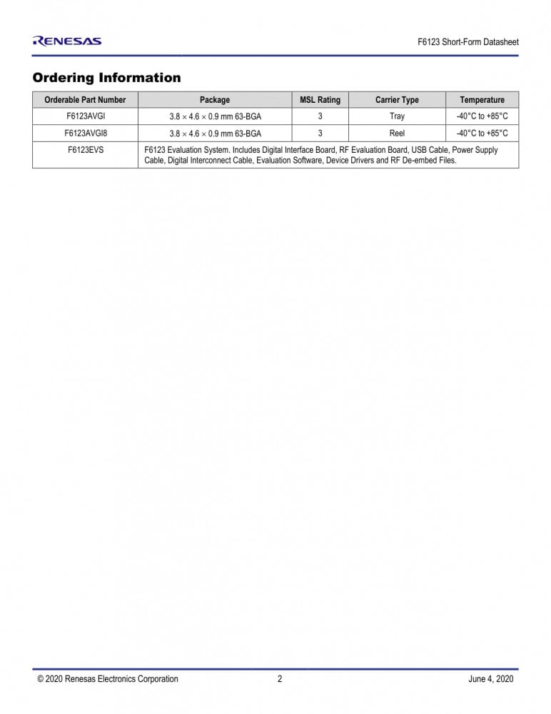 F6123SAVGI8 technical document page 2