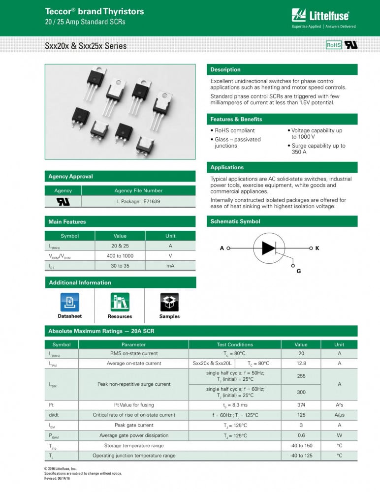 S6025RTP datasheet page 1