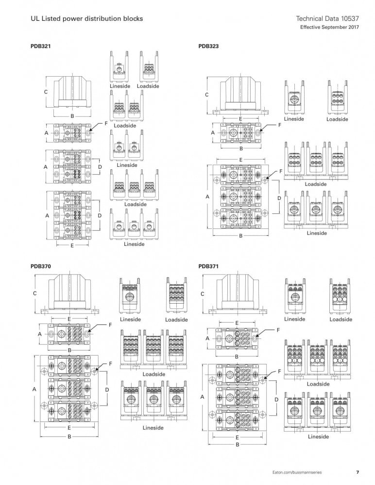 EATON PDB220 datasheet page 7