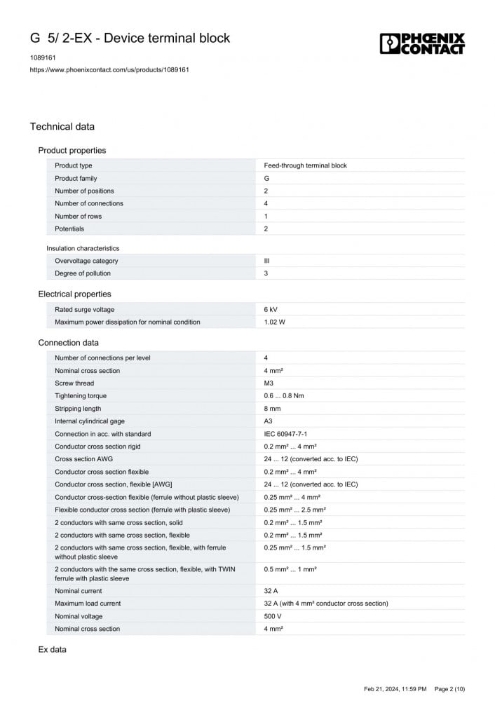 Phoenix Contact 1089161 document page 2