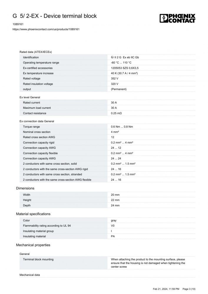 Phoenix Contact 1089161 document page 3
