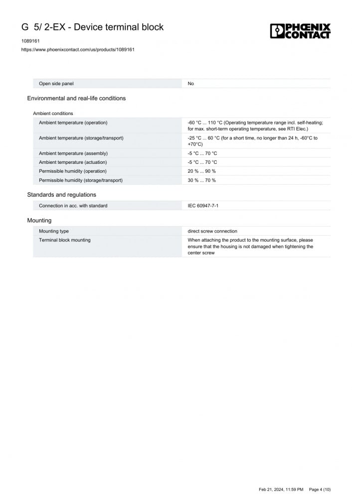Phoenix Contact 1089161 document page 4