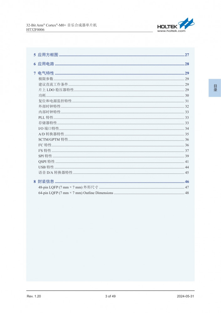 HT32F0006 datasheet page 3