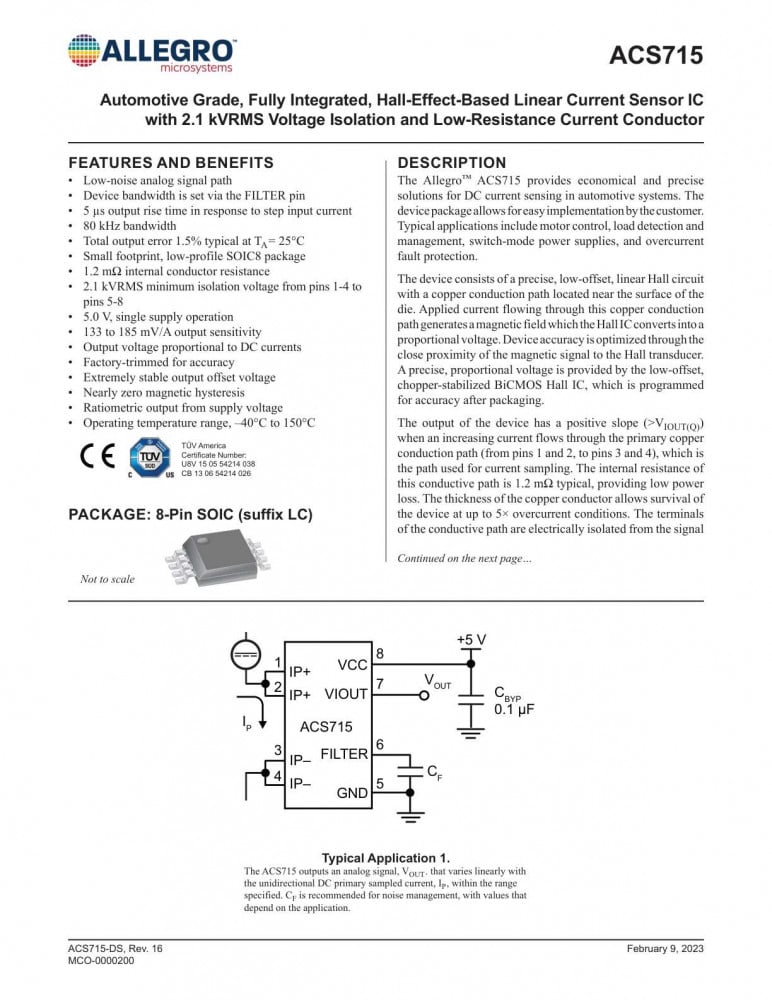 ACS715 datasheet page 1
