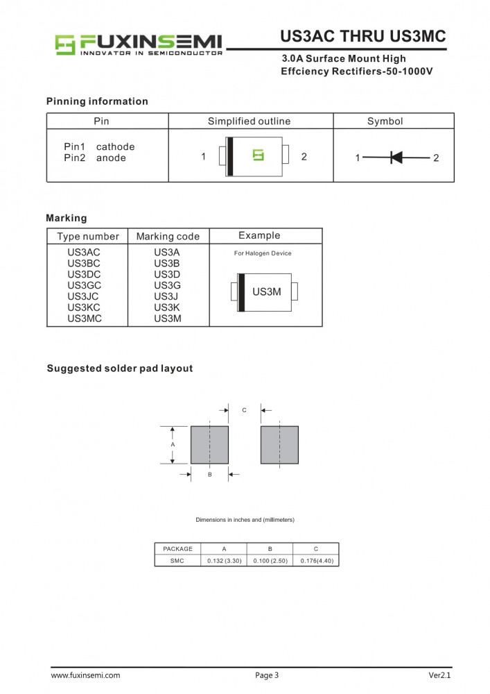 US3MC datasheet page 3