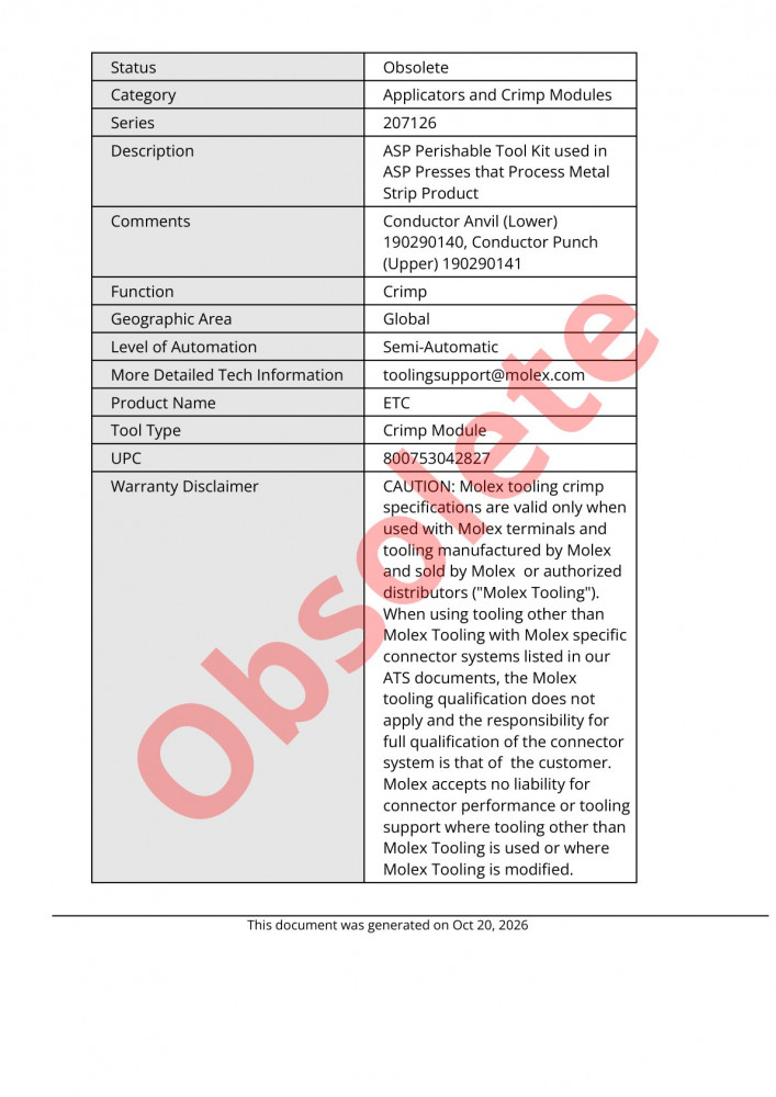Product documentation image 2 for Molex 190290034