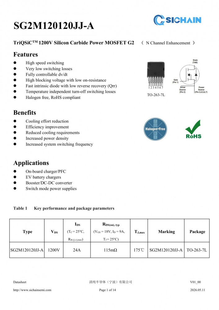 SG2M120120JJ-A datasheet page 1