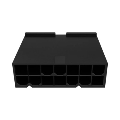 Mini-Fit Jr. Plug Housing, Dual Row without Panel Mount Ears, Nylon 6/6, UL 94V-2, 14 Circuits, Glow-Wire Capable, Black for sale