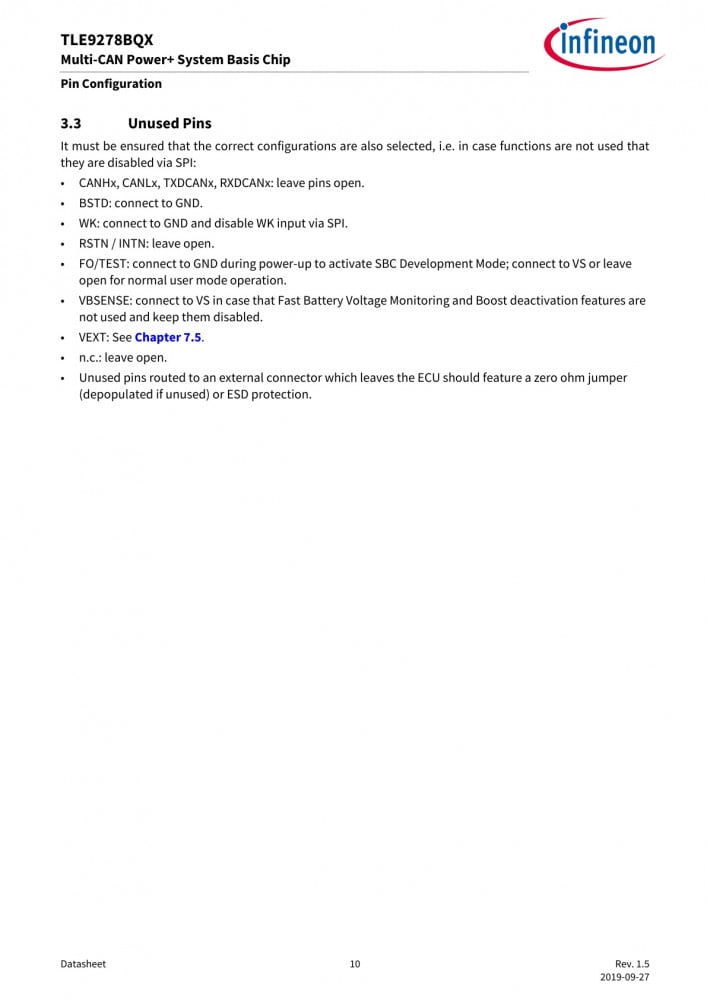 TLE9278BQX datasheet page 10