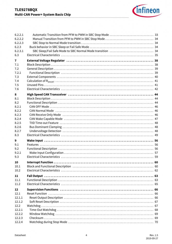 TLE9278BQX datasheet page 4