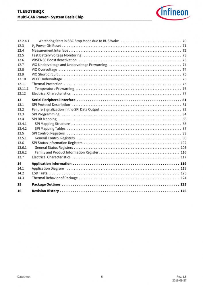 TLE9278BQX datasheet page 5