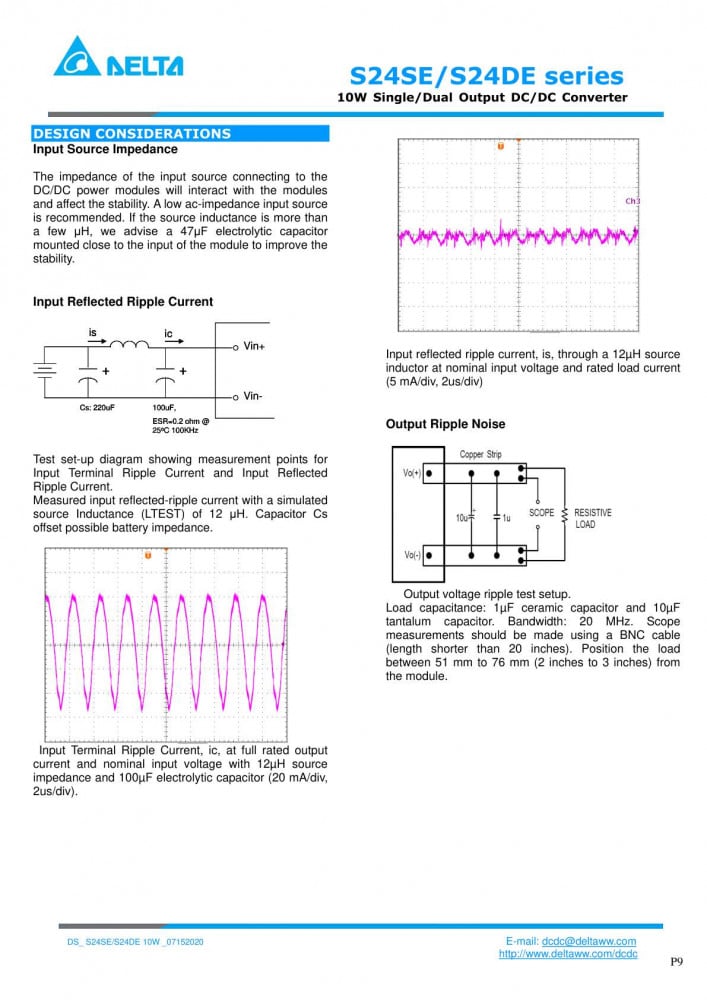 DELTA S24SE/S24DE datasheet page 9
