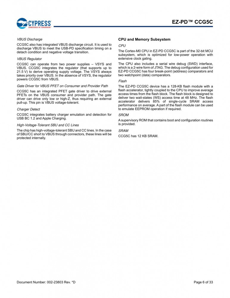 CYPD5126-40LQXIT datasheet page 7