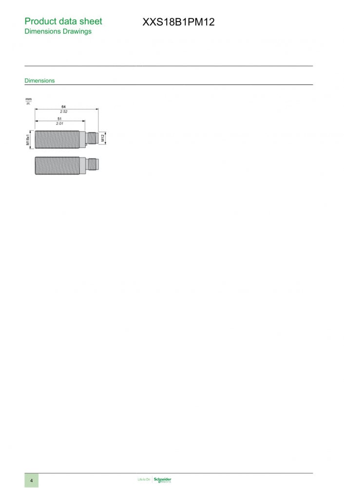 XXS18B1PM12 technical document page 4