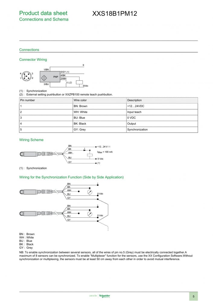 XXS18B1PM12 technical document page 5
