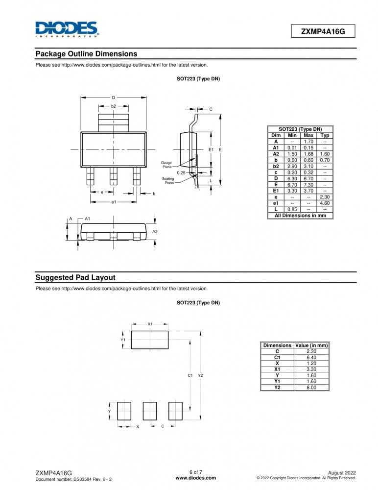 ZXMP4A16GTA datasheet page 6