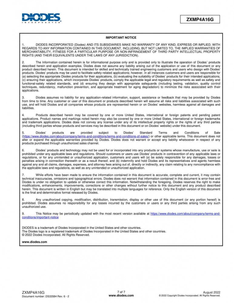 ZXMP4A16GTA datasheet page 7