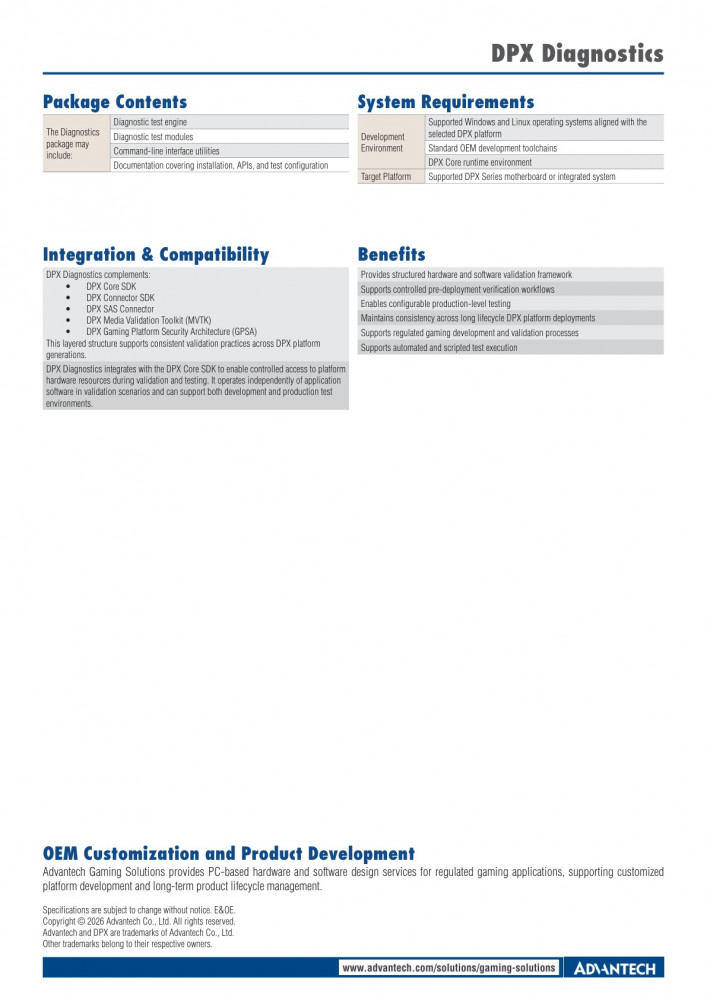 DPX Diagnostics document page 2