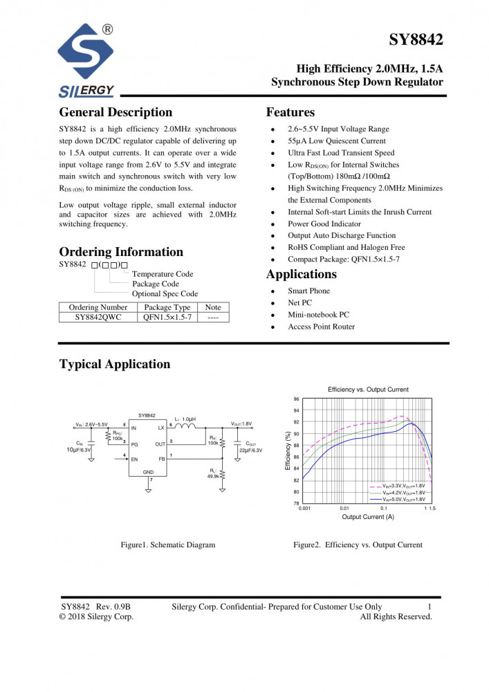 SY8842QWC datasheet page 1
