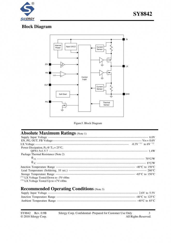 SY8842QWC datasheet page 3