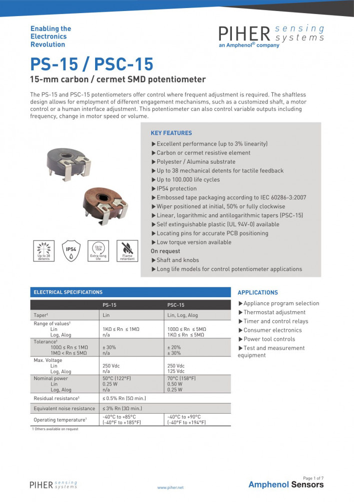 PS-15 PSC-15 technical document page 1