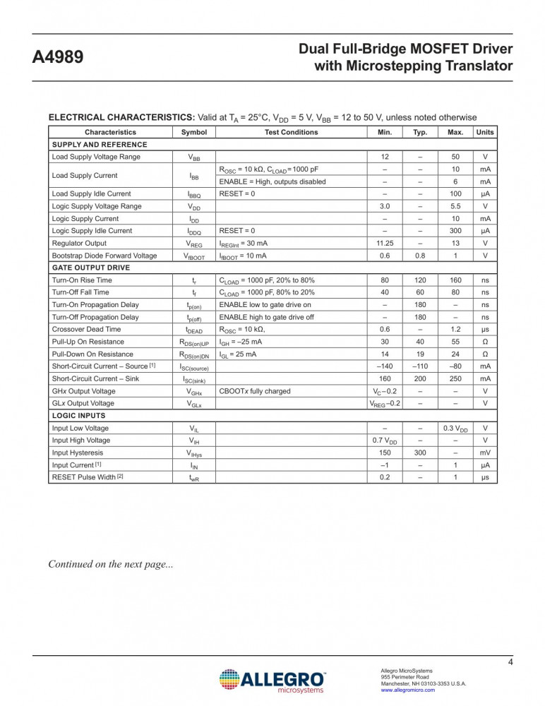 A4989 datasheet page 4