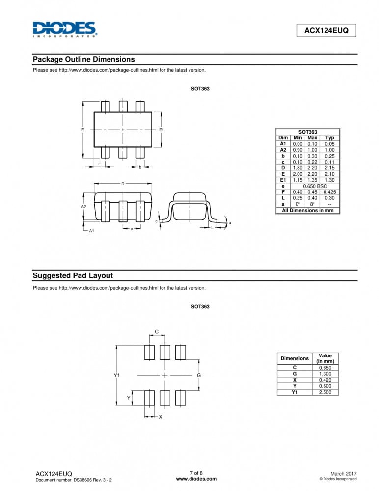 ACX124EUQ-13R datasheet page 7