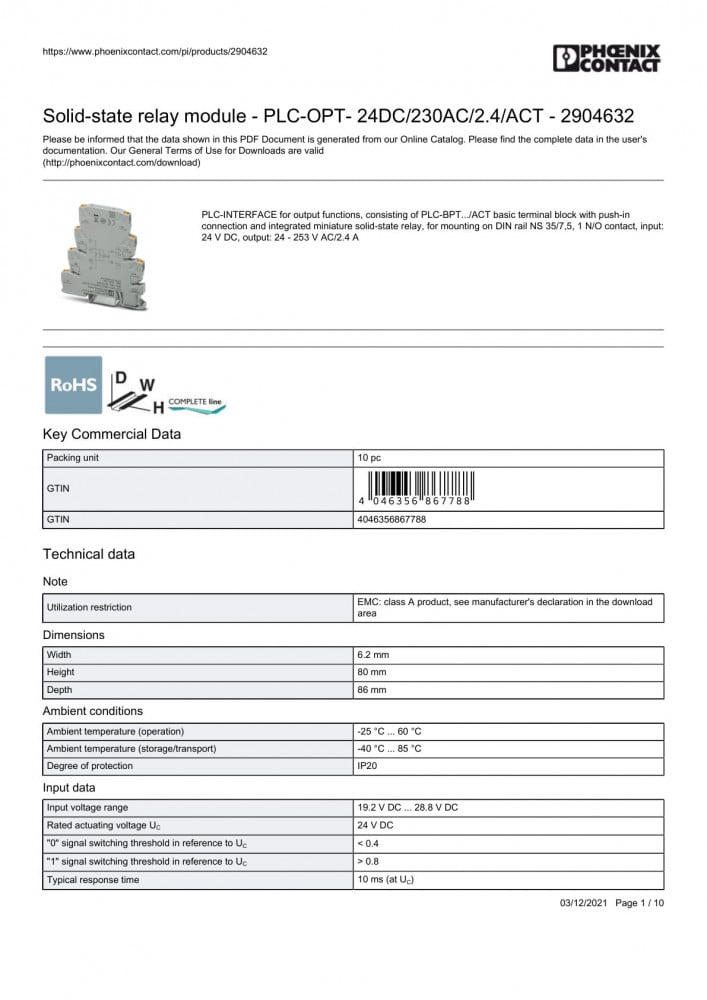 2904632 technical document page 1