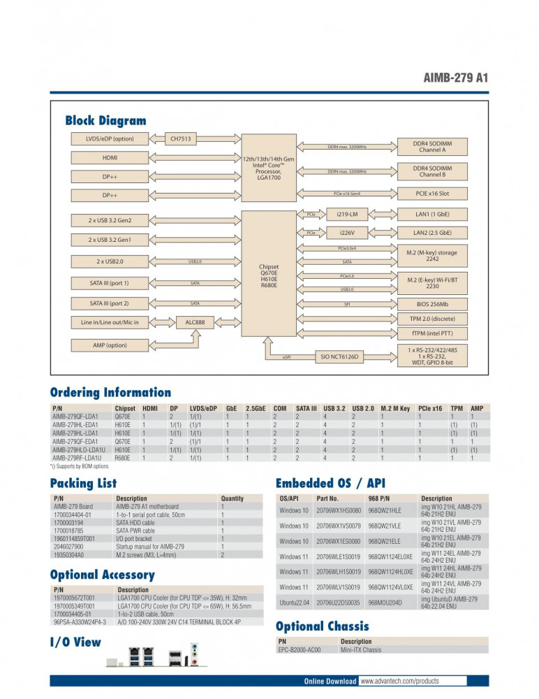 AIMB-279 A1 product documentation page 2