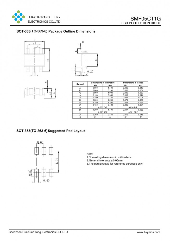 SMF05CT1G datasheet page 3