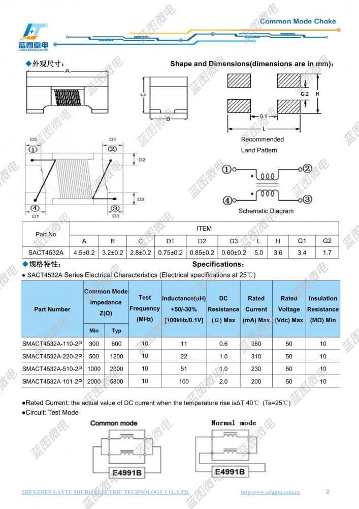 SACT4532A datasheet page 2