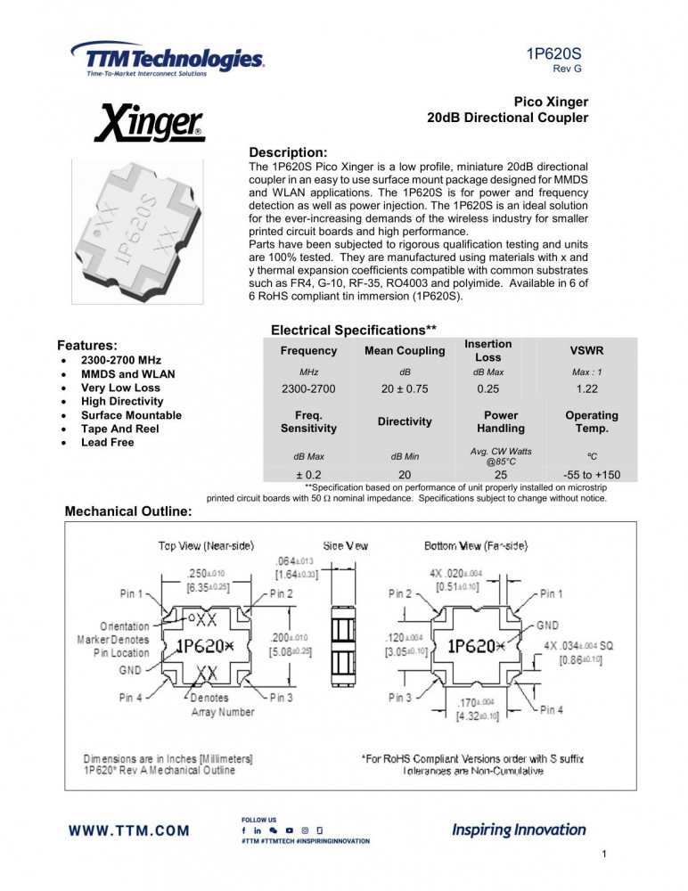 1P620S datasheet page 1