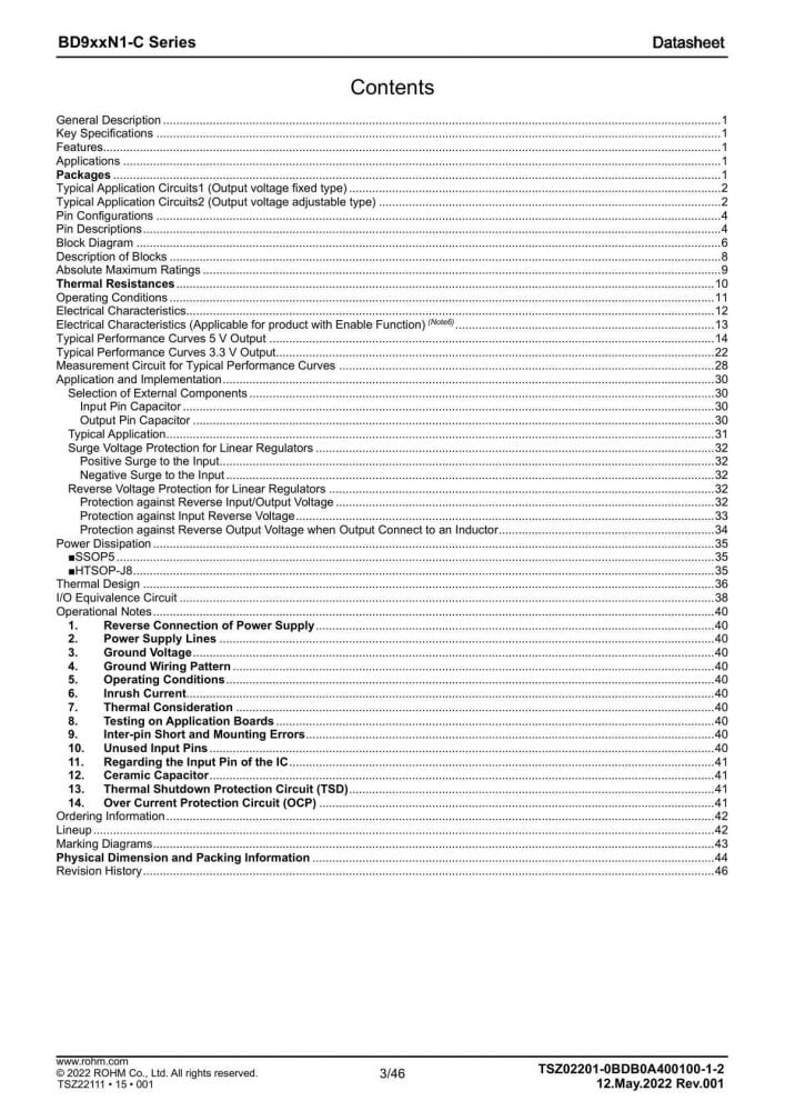 ROHM BD950N1WG-CTR datasheet page 3