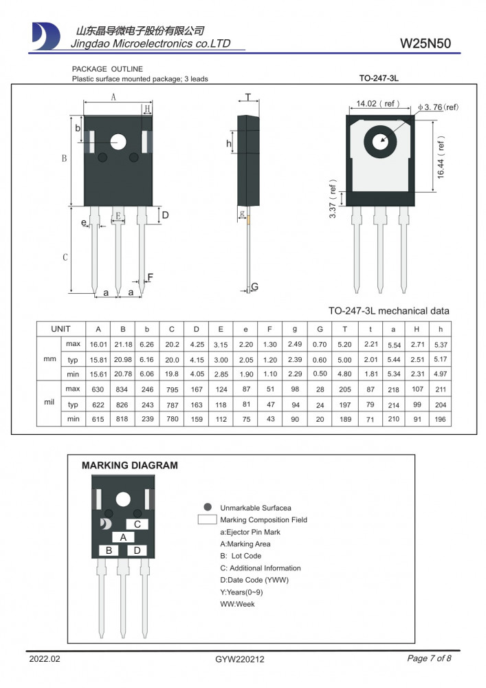 W25N50 datasheet page 7