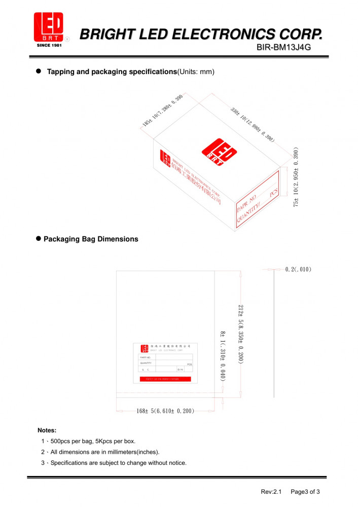 BIR-BM13J4G datasheet page 3