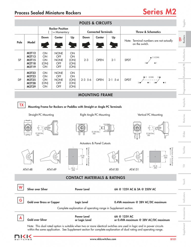NKK Switches technical document page 4
