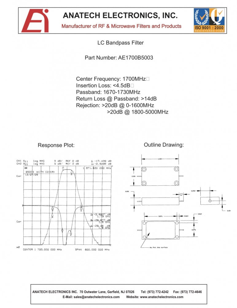 AE1700B5003 technical document preview