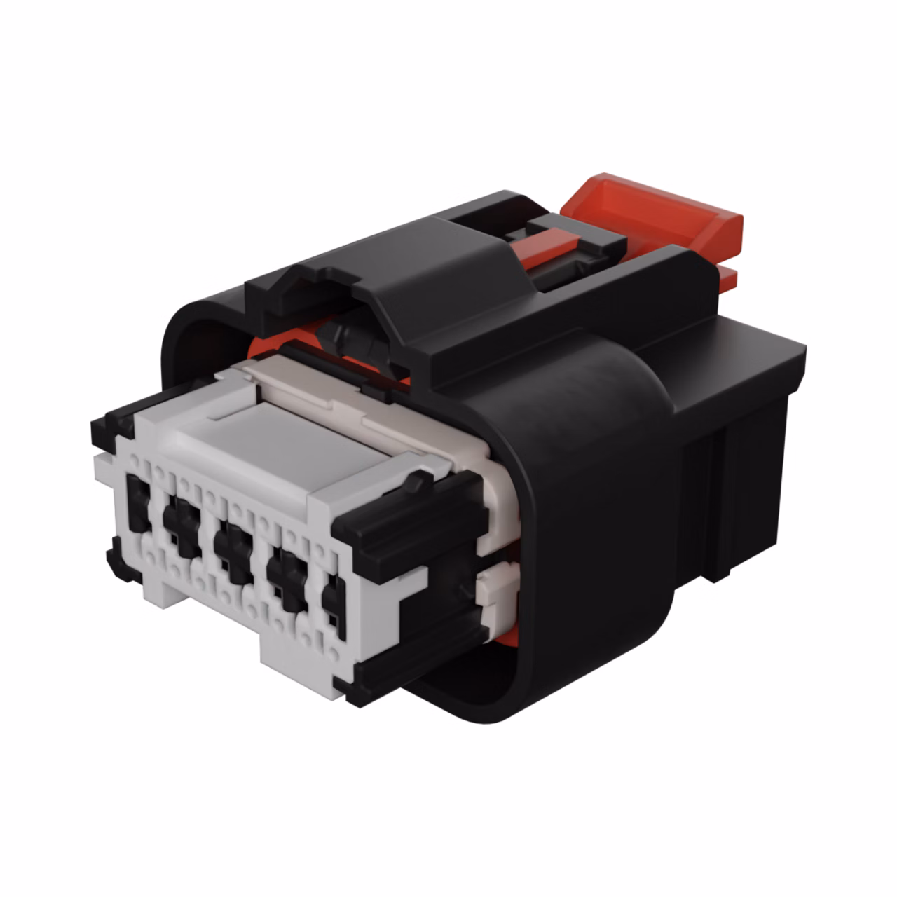Mini50 Sealed Receptacle Housing, Dual Row, with CPA, 16 Circuits, Polarization Option D, Stone Gray for sale