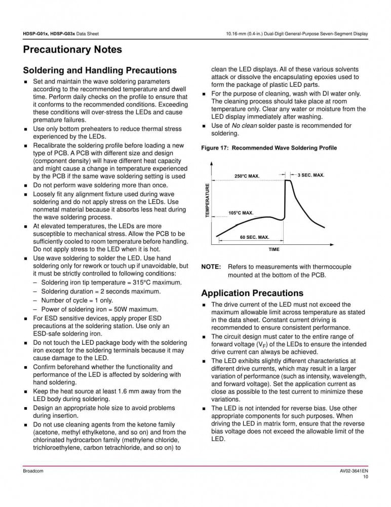 HDSP-G03A datasheet page 10