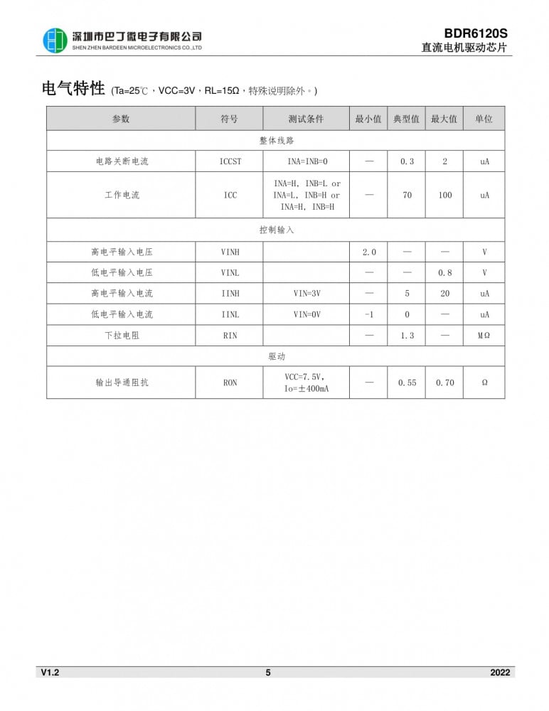 BDR6120S datasheet page 5