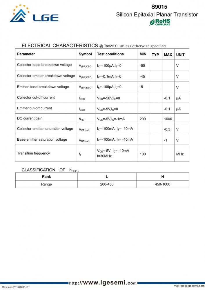 LGE S9015 datasheet page 2