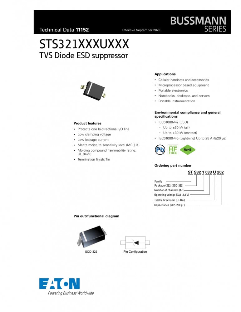 STS321033U202 datasheet page 1