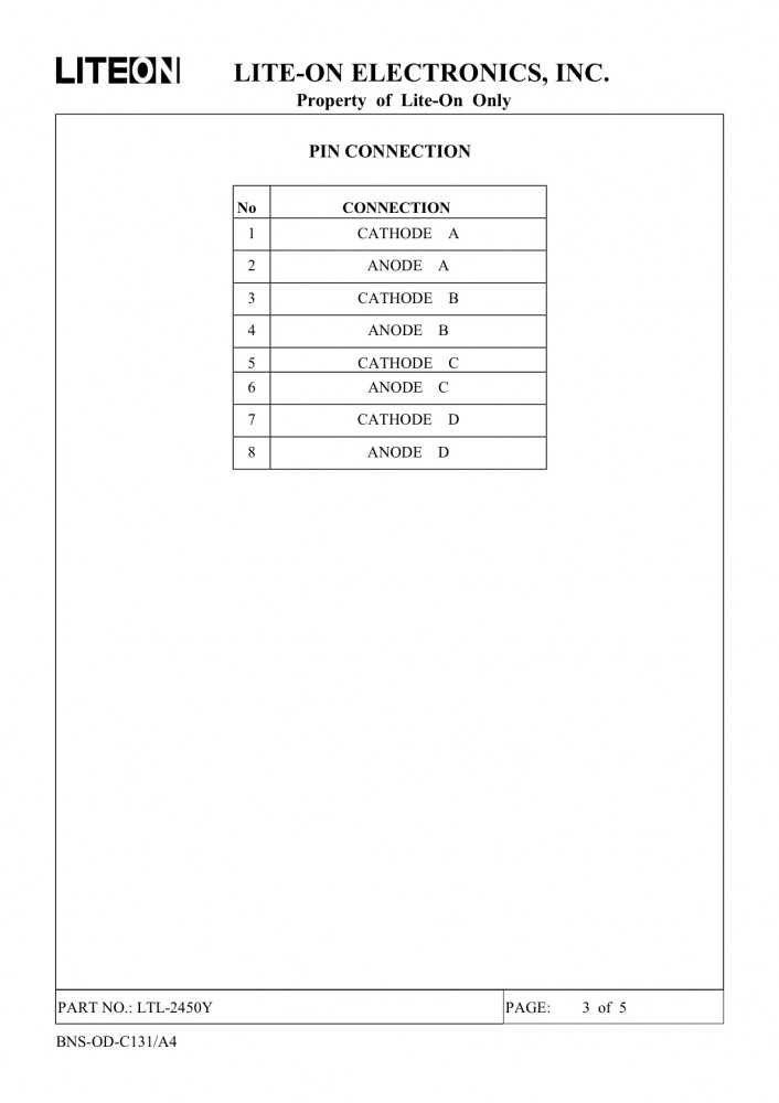 LTL-2450Y datasheet page 3