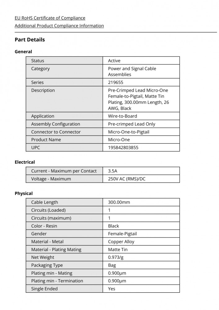 MOLEX 2196551104 technical drawing page 2