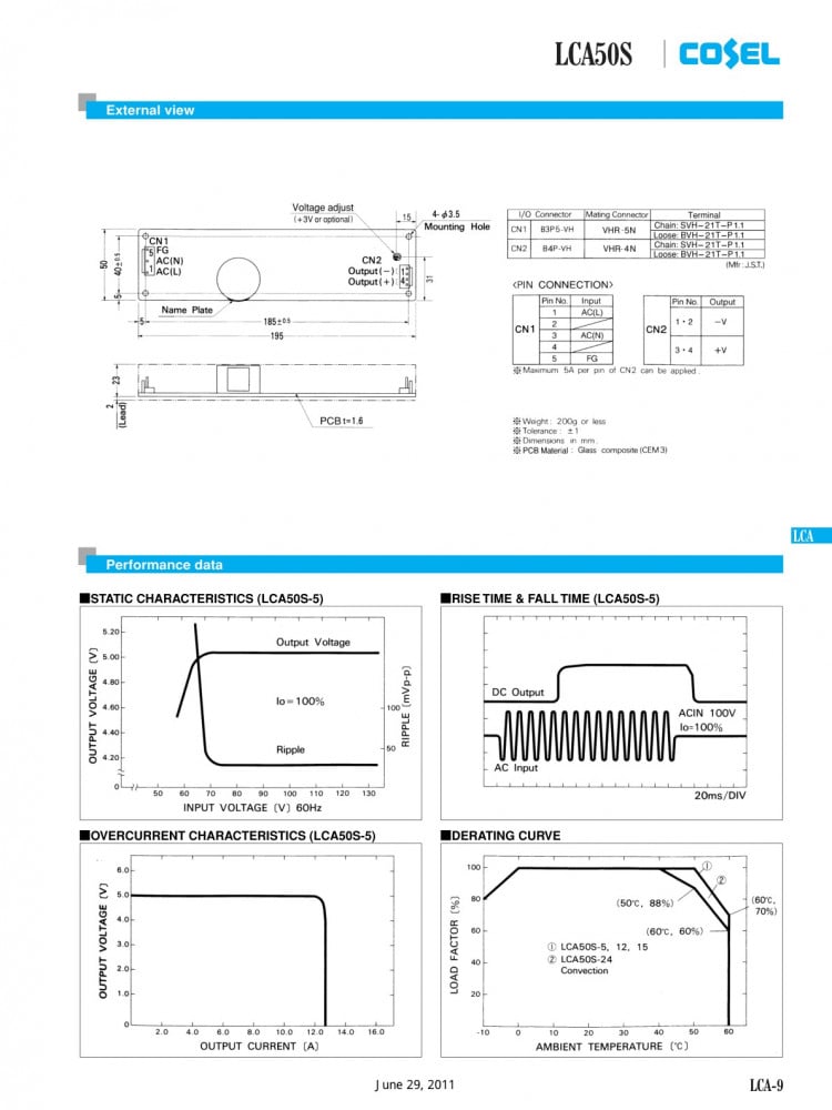 Cosel LCA10SA-24 datasheet page 8