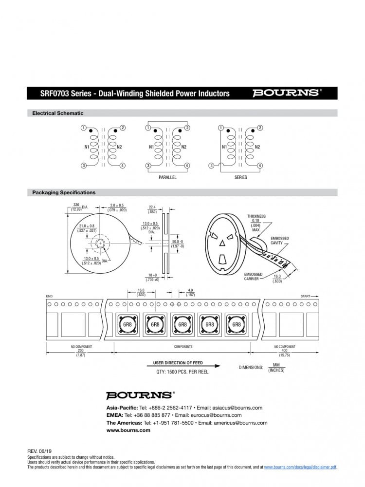 BOURNS SRF0703 datasheet page 2